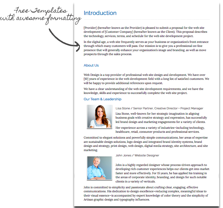How To Write A Web Design Proposal Template Proposable