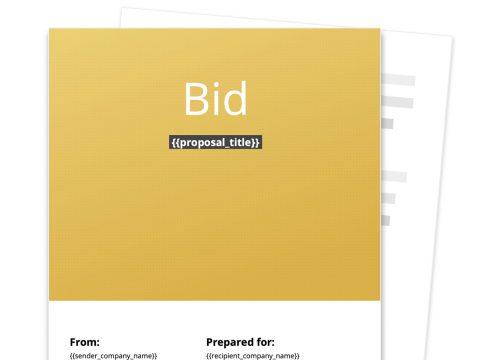 Bid Template - [Free and Fillable Sample] | Proposable