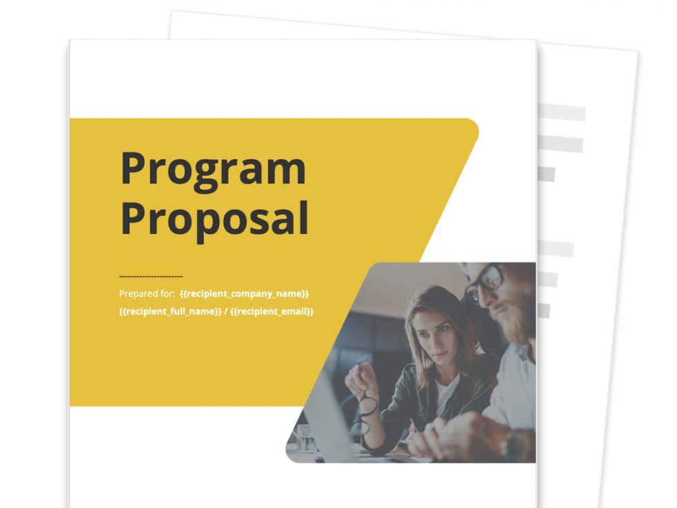 Program Proposal Template - [Free sample] | Proposable